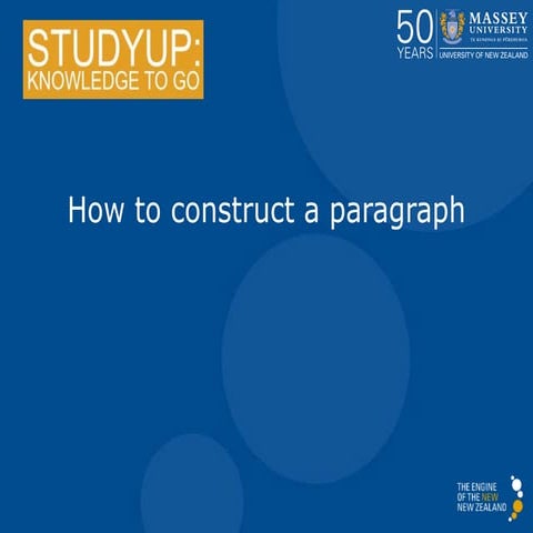 How to construct a paragraph | PPTX