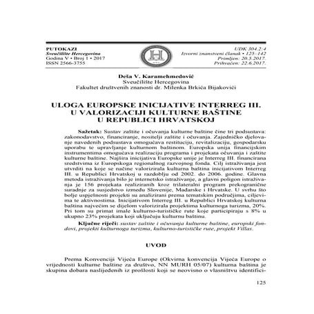 2017 the role of the eu initiative interreg iii in the valorization of ...