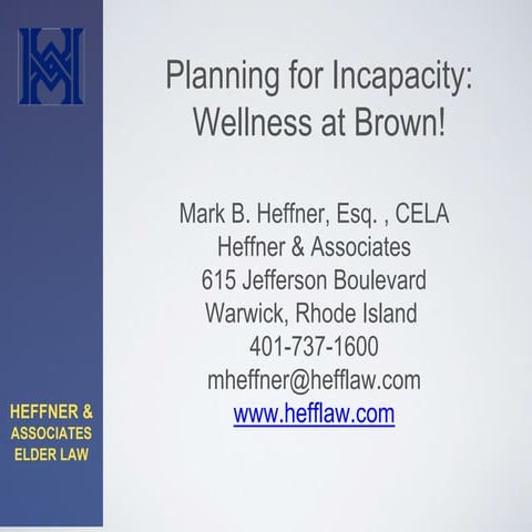 Mark Heffner, Elder law attorney at Heffner & associates