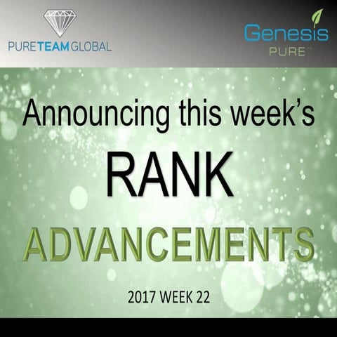Pure Team Global - PURE Rank Advancements 2017 week 22 | PPTX