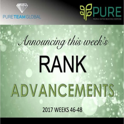 Pure Team Global - PURE Rank Advancements 2017 weeks 46-48 | PPTX