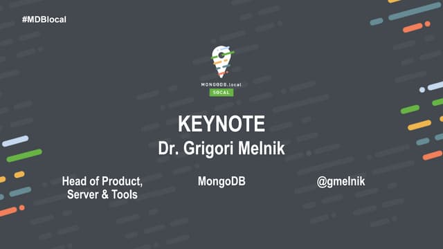 Keynote - Speaker: Grigori Melnik | PPT Keynote - Speaker: Grigori Melnik | PPT