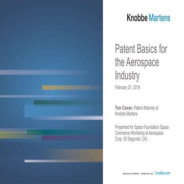 Patent Basics for the Aerospace Industry | PPTX