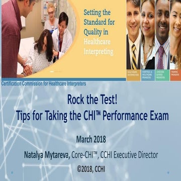 Tips for Taking the CHI™ Oral Performance Exam | PDF