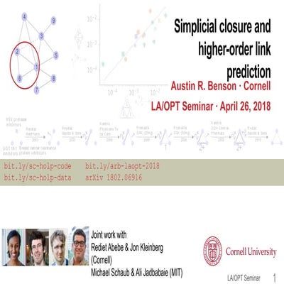 Simplicial closure and higher-order link prediction LA/OPT | PPT