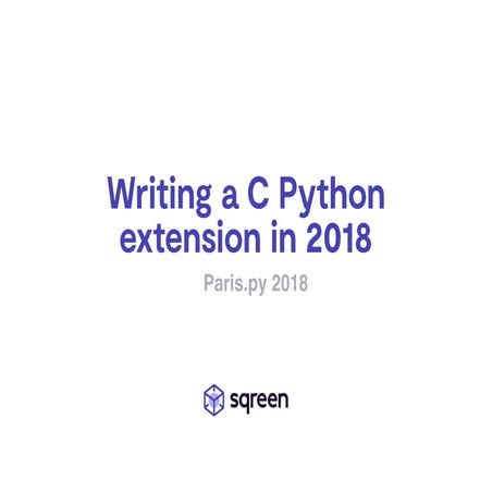 Writing A Python C Extension Pdf Programming Languages Computing 6808