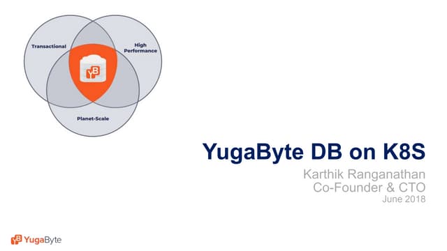 Yugabyte Db On Kubernetes An Introduction Ppt