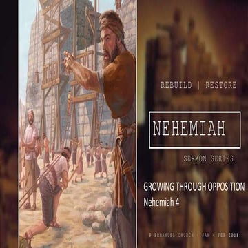 Nehemiah series - dealing with opposition - Pastor Peter Loo - Sunday ...