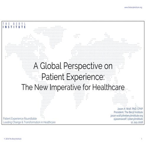 Patient Experience Roundtable: A Global Perspective on Patient ...