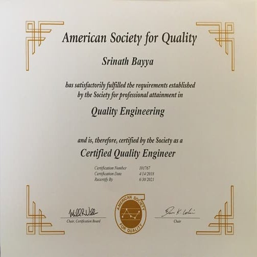 ASQ Certified Quality Engineer | PPT