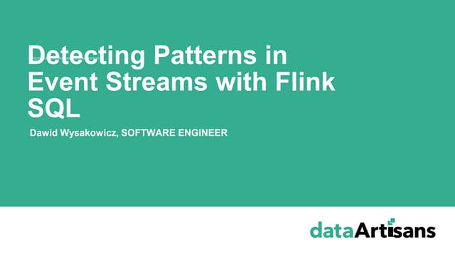 Flink Forward Berlin 2018: Dawid Wysakowicz - Flink Forward Berlin 2018: Dawid Wysakowicz -