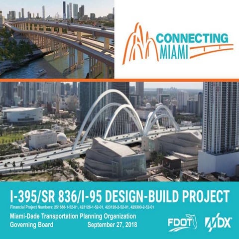 FDOT D6 395-836-95 Design-Build Project Presentation to the TPO | PPTX