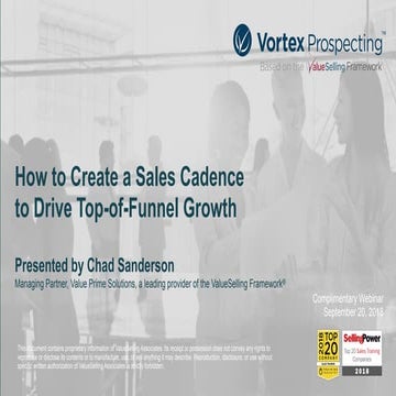 How to Create a Sales Cadence to Drive Top-of-Funnel Growth | PDF