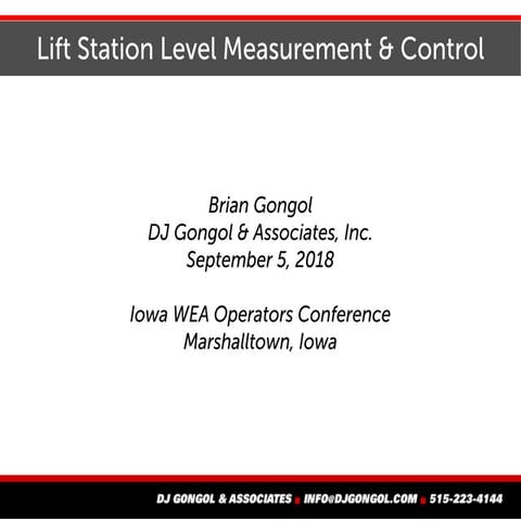 Lift station level measurement and control - v.19
