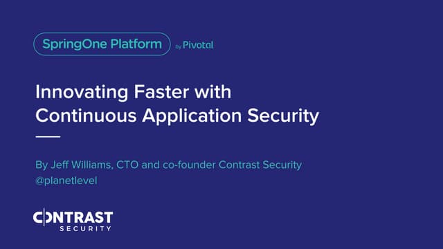 Innovating Faster with Continuous Application Security | PPT Innovating Faster with Continuous Application Security | PPT