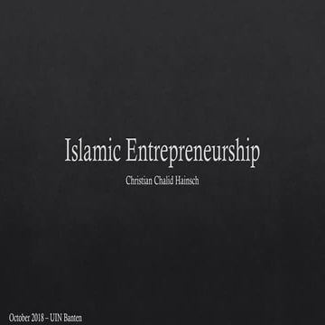 Islamic Entrepreneurship and Management | PDF