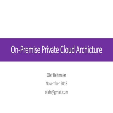 On-Premise Private Cloud Architecture | PPT