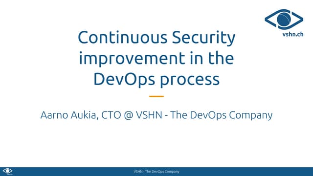Continuous Security Improvements In The Devops Process Pdf
