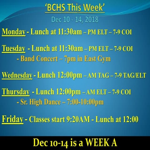 2018-12-10 bchs announcements | PPT