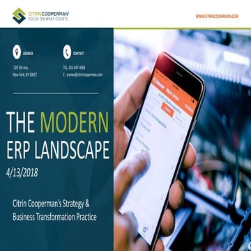 The Modern ERP Landscape | PDF