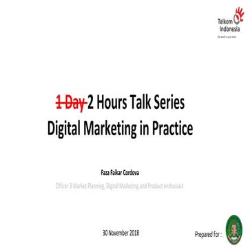 Digital Marketing and Growth Hacking Best Practices in Telkom | PPT