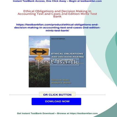 Ethical Obligations and Decision Making in Accounting Text and Cases ...