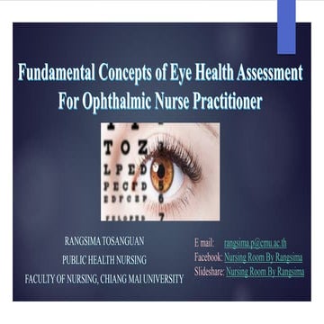 2018 Fundamental Concepts of Eye Health Assessment For Ophthalmic Nurse ...
