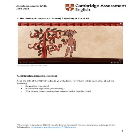 History chocolate lesson plan | DOCX