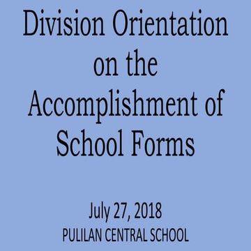 Modified School Forms | PDF