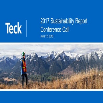 2018 Sustainability Investor Call Presentation Slides | PPTX