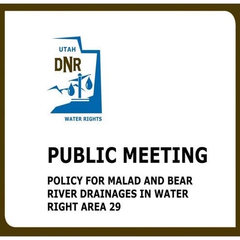 Policy for Malad and Bear River Drainages | PPT