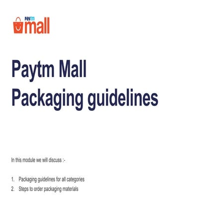 Packaging guidelines for all categories | PDF