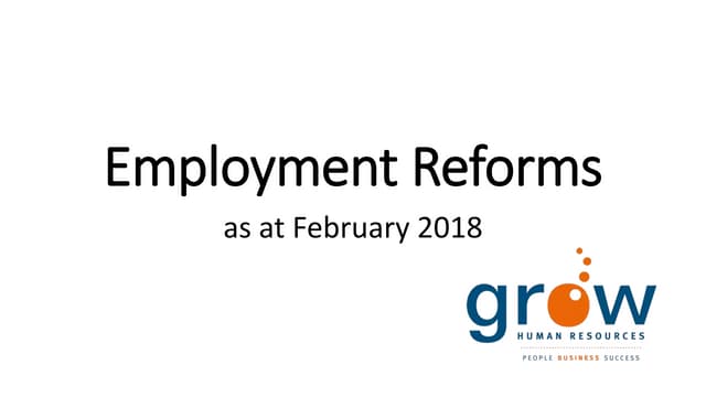 NZ Employment Law Reforms 2018 PPT nz-employment-law-reforms-2018-ppt
