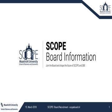 SCOPE Board Information Evening | PPT
