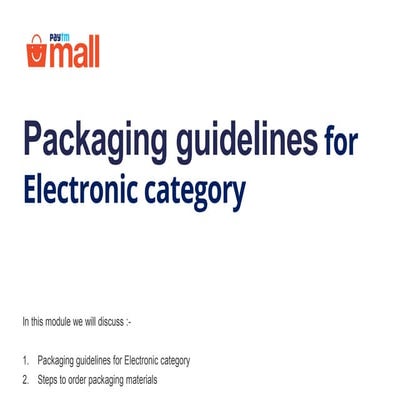 Packaging guidelines - Electronics | PDF