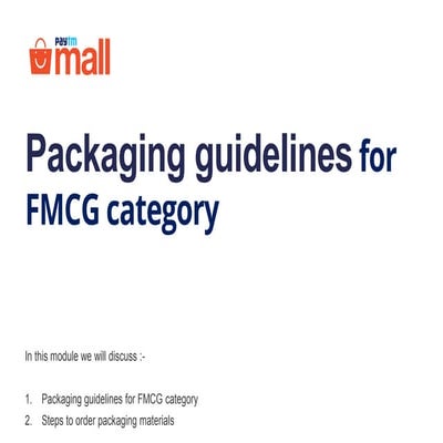 Packaging guidelines - FMCG | PDF