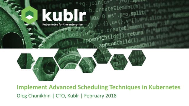 Implement Advanced Scheduling Techniques In Kubernetes Ppt