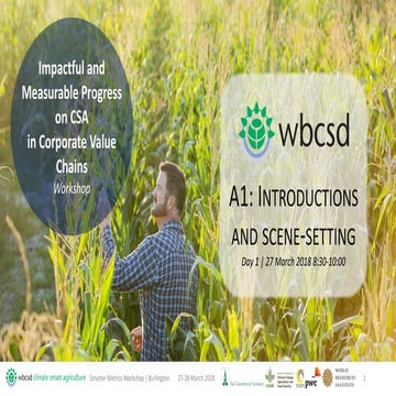 WBCSD CSA Workshop - Introductions and Scene-setting | PPT