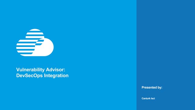 Vulnerability Advisor Devsecops Integration Pptx Cloud Computing