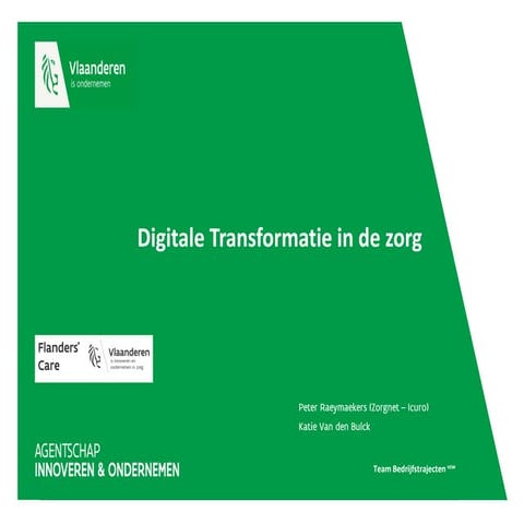 20180524 Digitale transformatie in de zorg | PPT