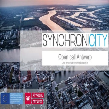 Meetup 31/5/2018 - Antwerpen zoekt werkende IoT services voor Europees project SynchroniCity | PDF