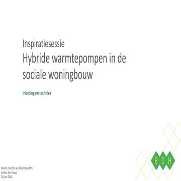 Hybride warmtepompen in de sociale woningbouw - inleiding en techniek | PDF