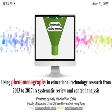 Using phenomenography in educational technology research from 2003 to ...