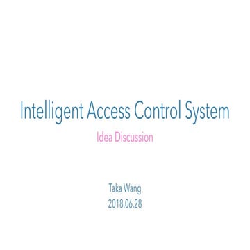 intelligent access control system - 20180628 | PPT
