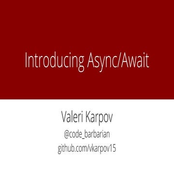 Async await in JavaScript