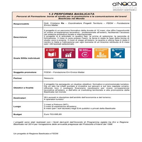 scheda prog_performa_basilicata | PDF | Business | Business and Finance