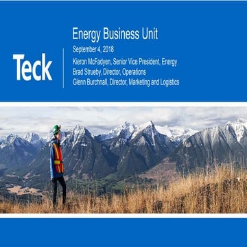 Energy Business Unit - Sep 4, 2018 | PPT