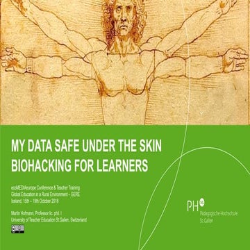 My data safe under the skin. Biohacking for learners | PPT