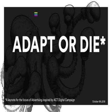 Adapt or Die by George Levitikos | PDF | Advertising Industry | Industries