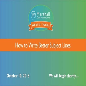 How to Write Better Subject Lines | PPTX